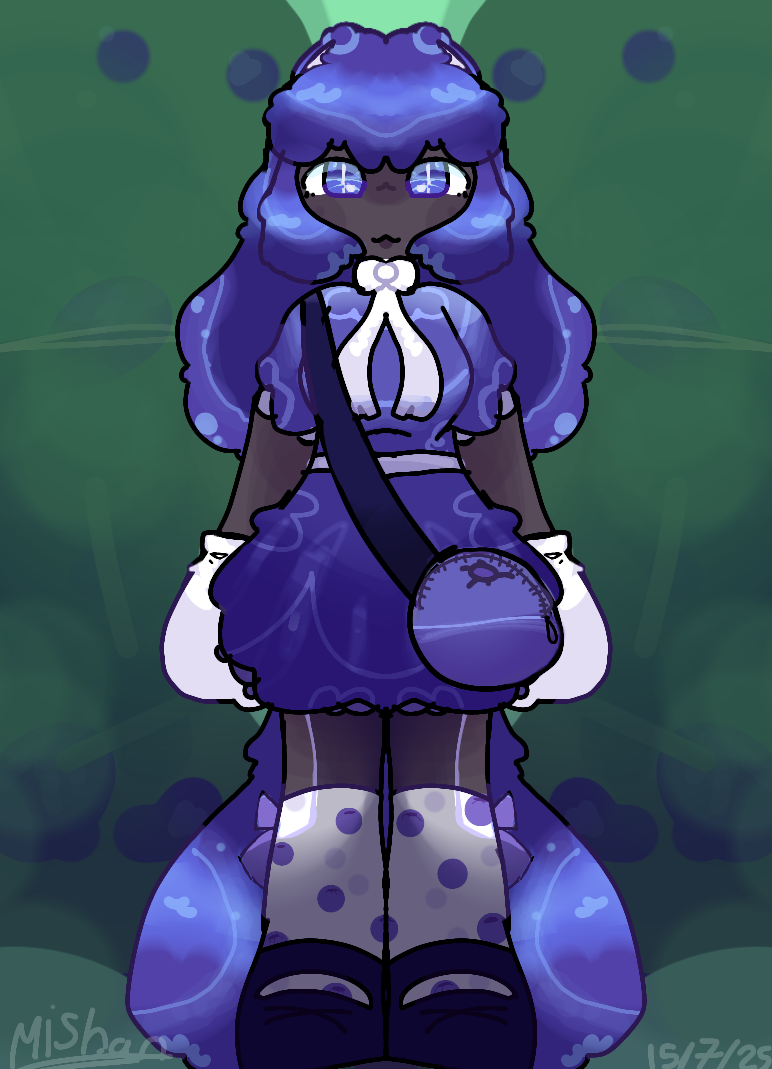 blueberry cat +human 🫐 - ibisPaint