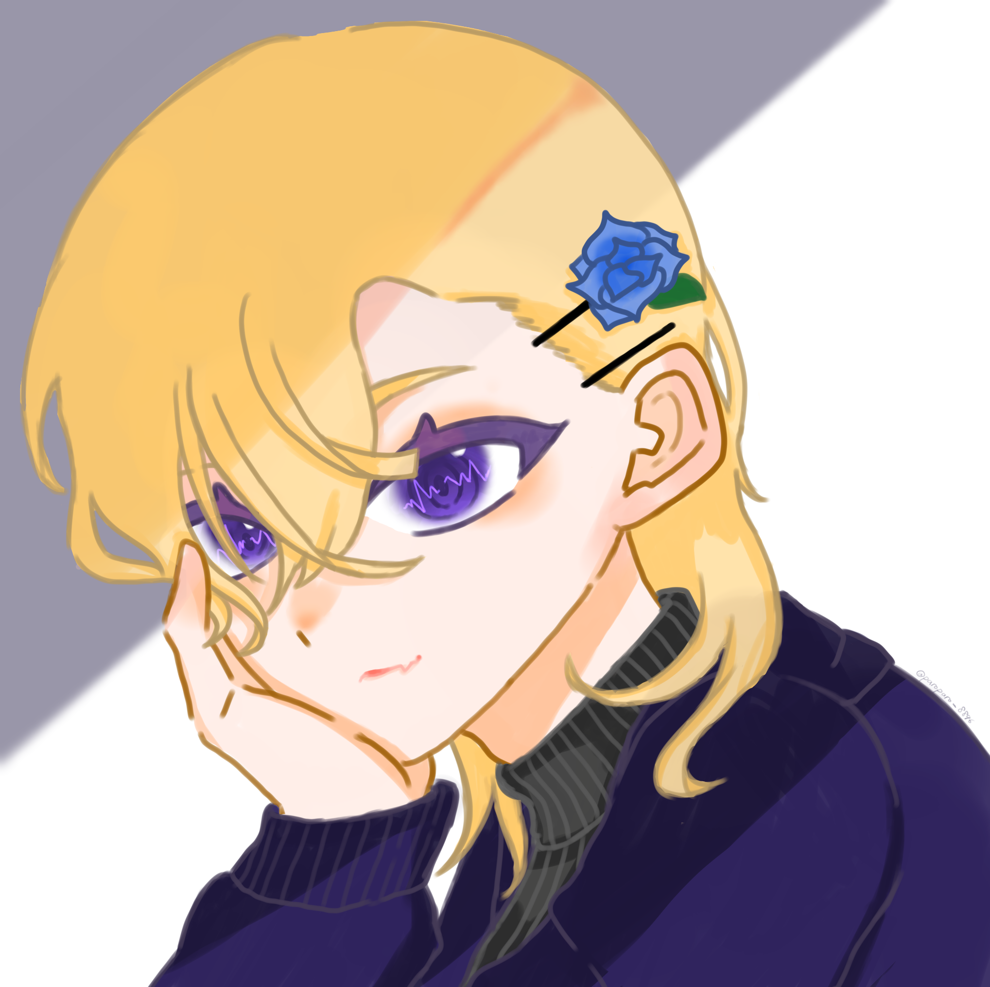 Blue rose - ibisPaint