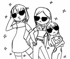 1 Yasmin 2 Olivia e 3 irmã da Yasmin - ibisPaint