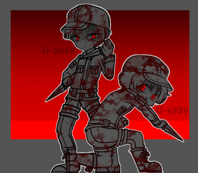 U-2048 vs U-4989(WBC)-Hataraku saibou - ibisPaint