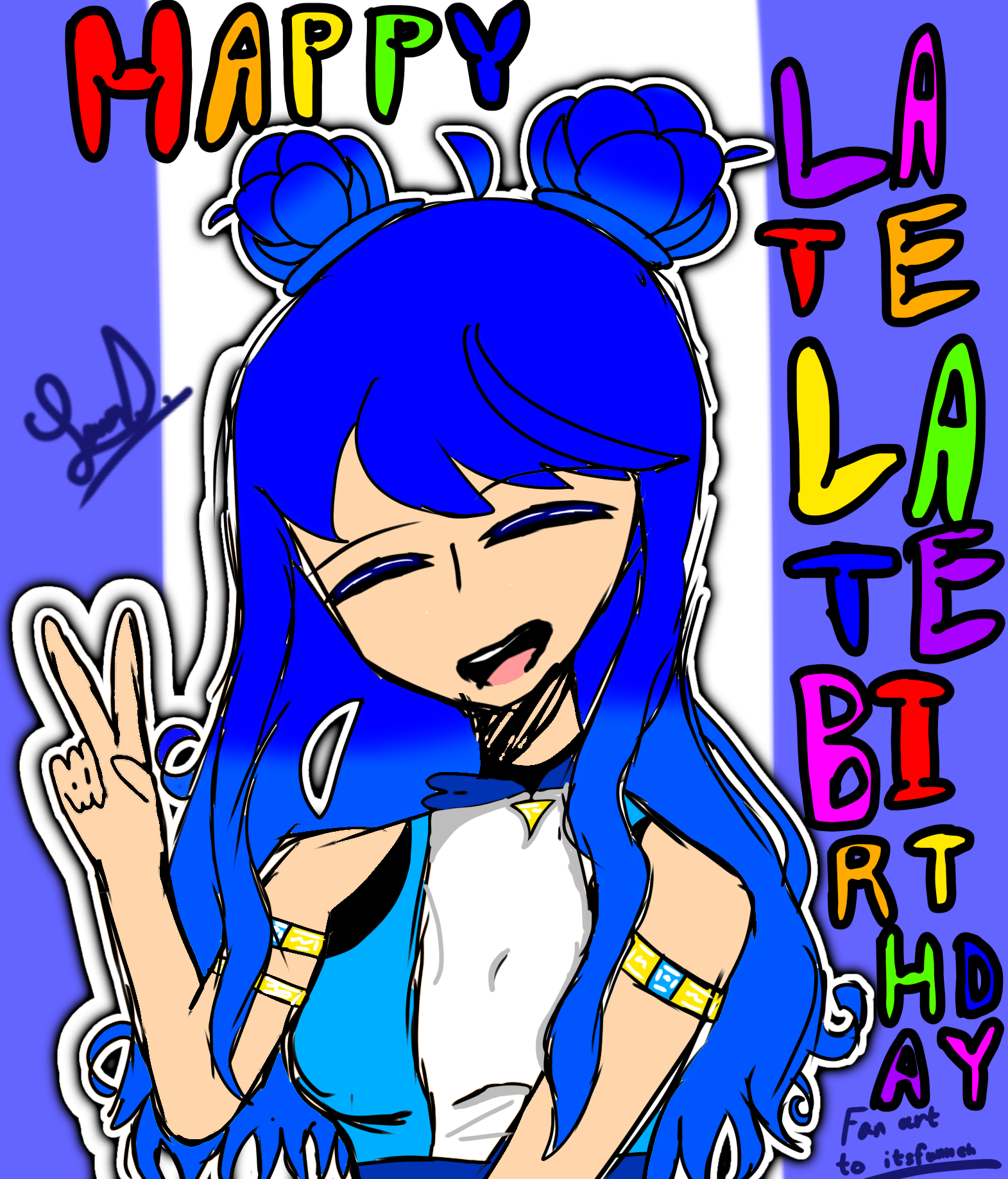 funneh fan art late late birthday - ibisPaint