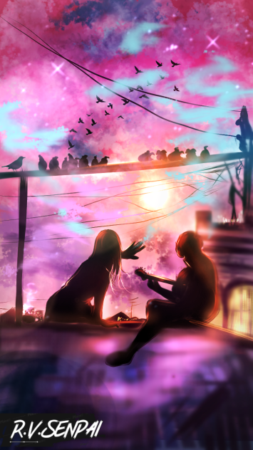 Beautiful evening with someone - ibisPaint