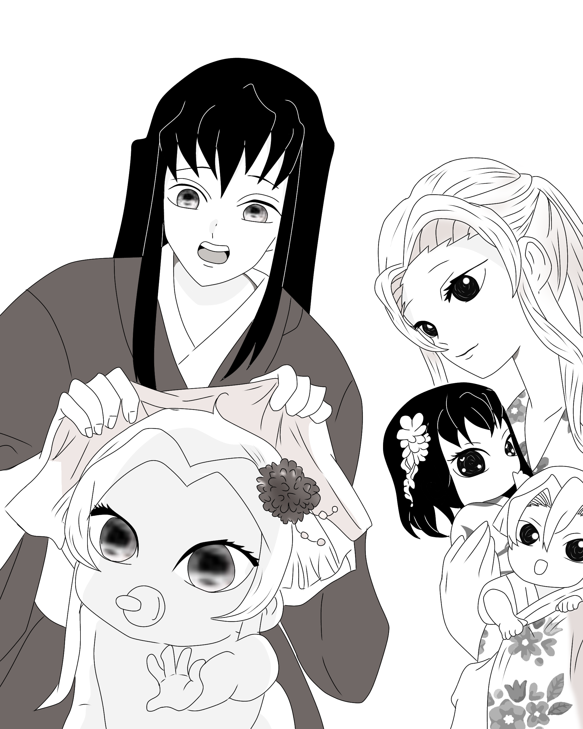 Muichiro x Kiroko Family - ibisPaint