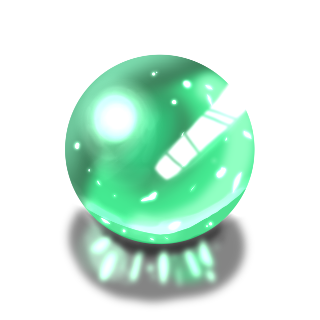Green Glass ball - ibisPaint