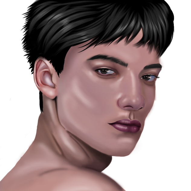 Portraing a reference from Pinterest - ibisPaint