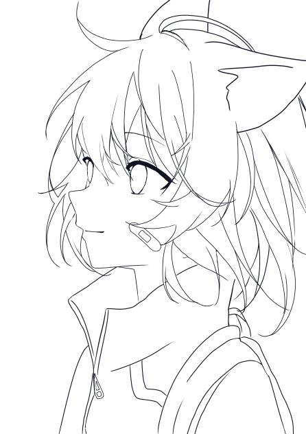 「spring breeze」線画 - ibisPaint