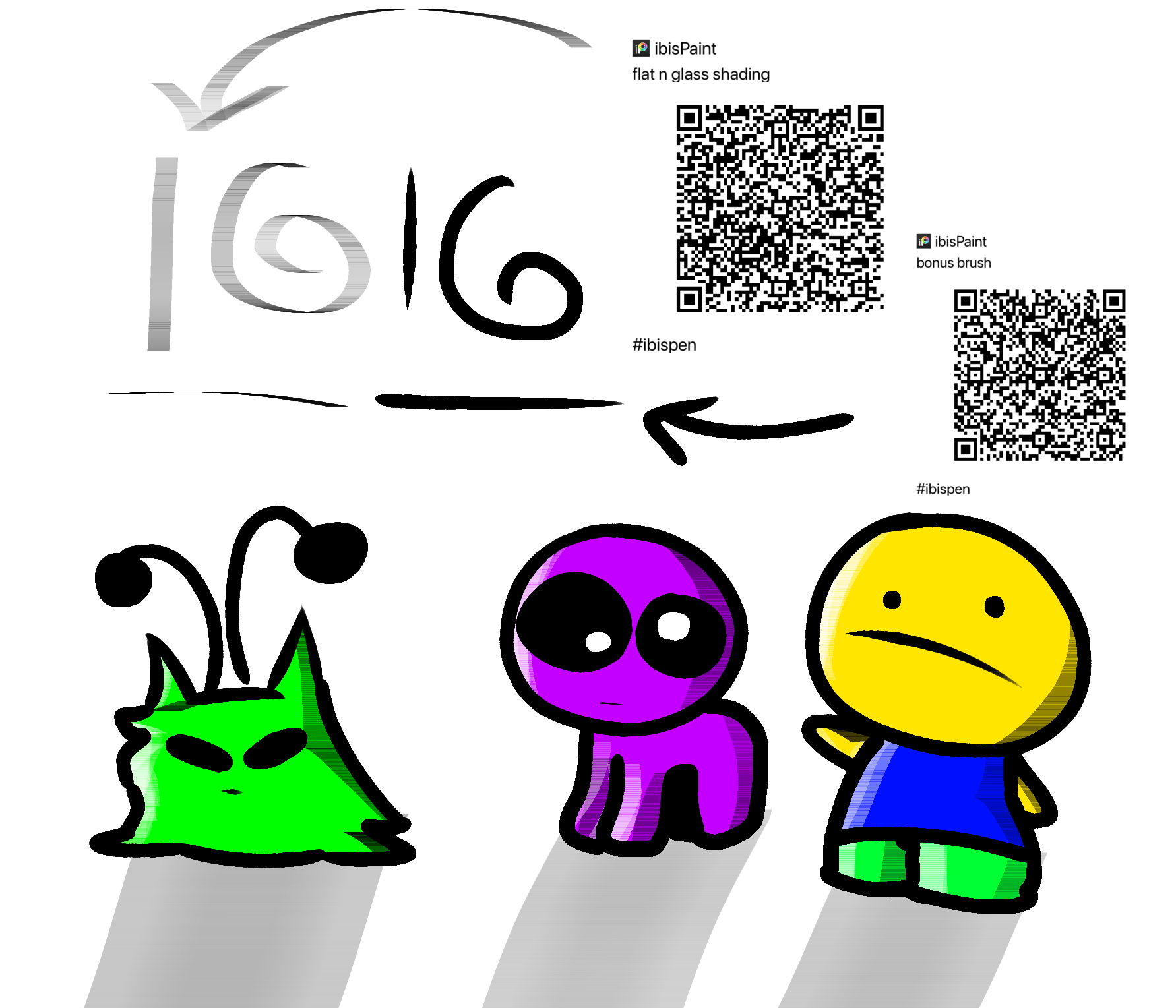 Flat n glass for shading and lighting - ibisPaint