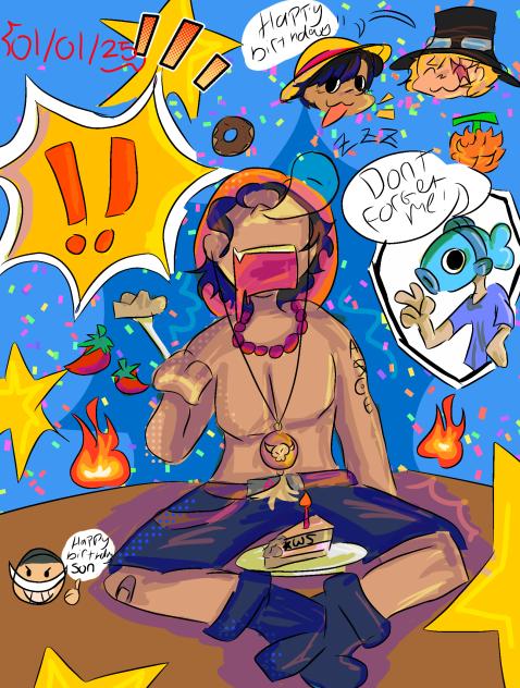 Happy birthday ace!!!!! - ibisPaint