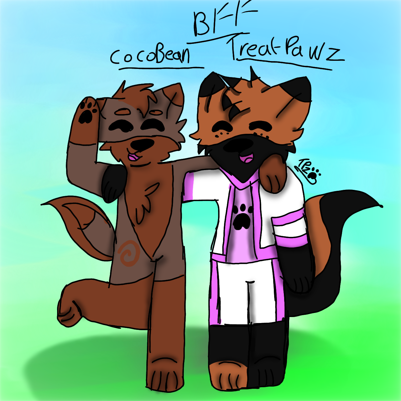 CocoBean and TreatPawz bff - ibisPaint
