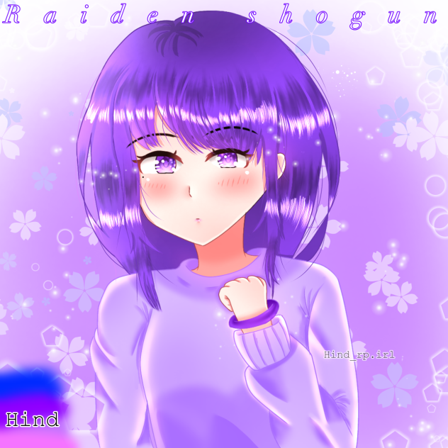 Raiden shogun for genshin impact - ibisPaint