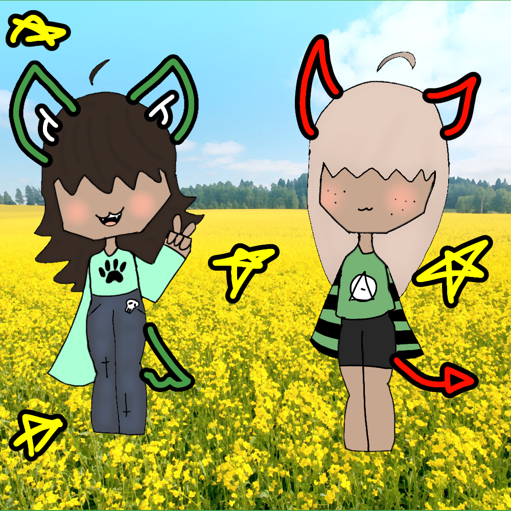 ME (left) AND MY BSF! (right) - ibisPaint