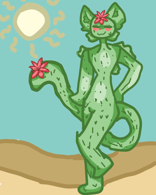cactus cat 🏜 - ibisPaint