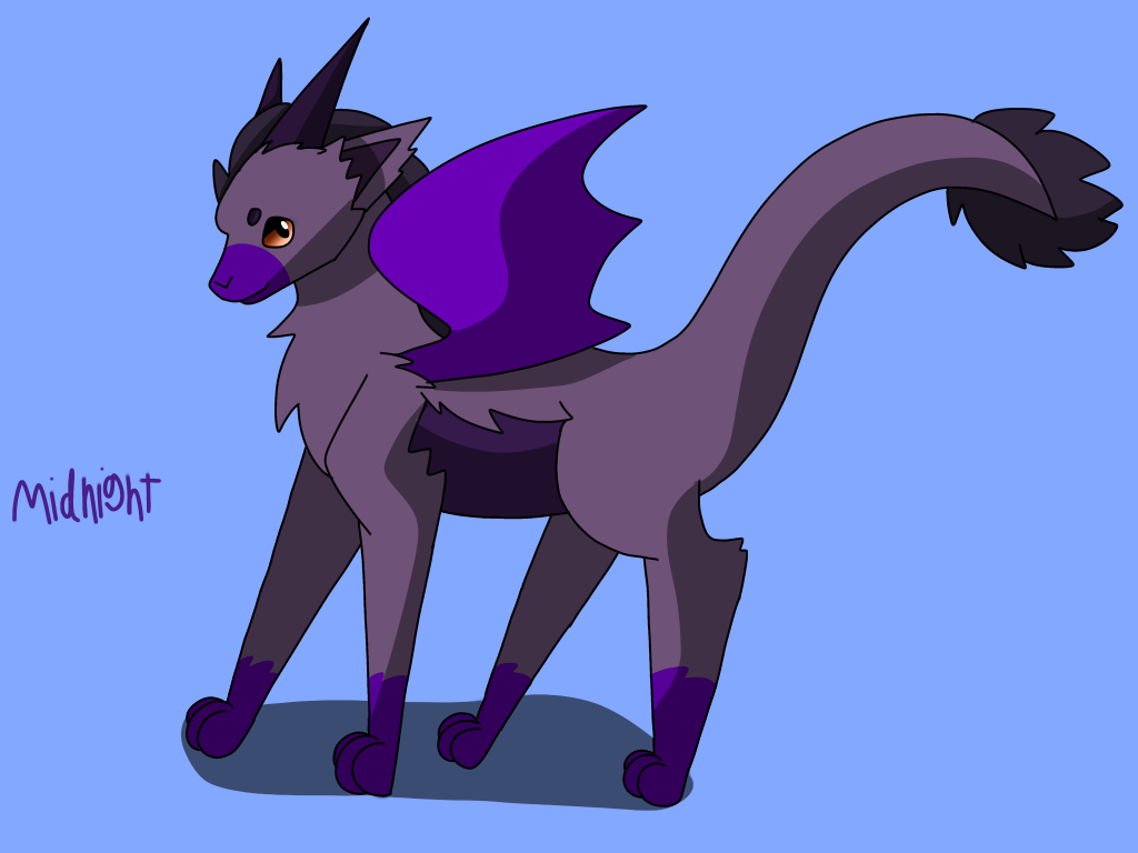 Dragon, Shadow Dragon, Midnight. - ibisPaint