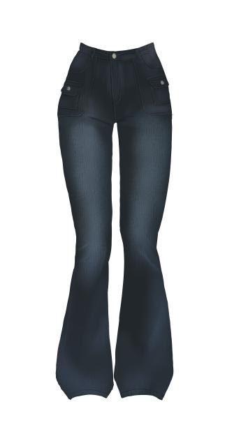 Dark bell end pants - ibisPaint