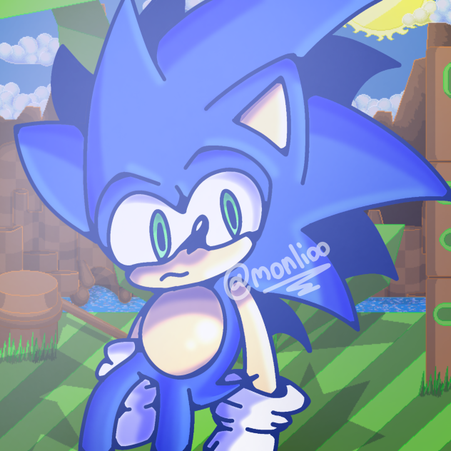 Sonic the Hedgehog drawing - ibisPaint