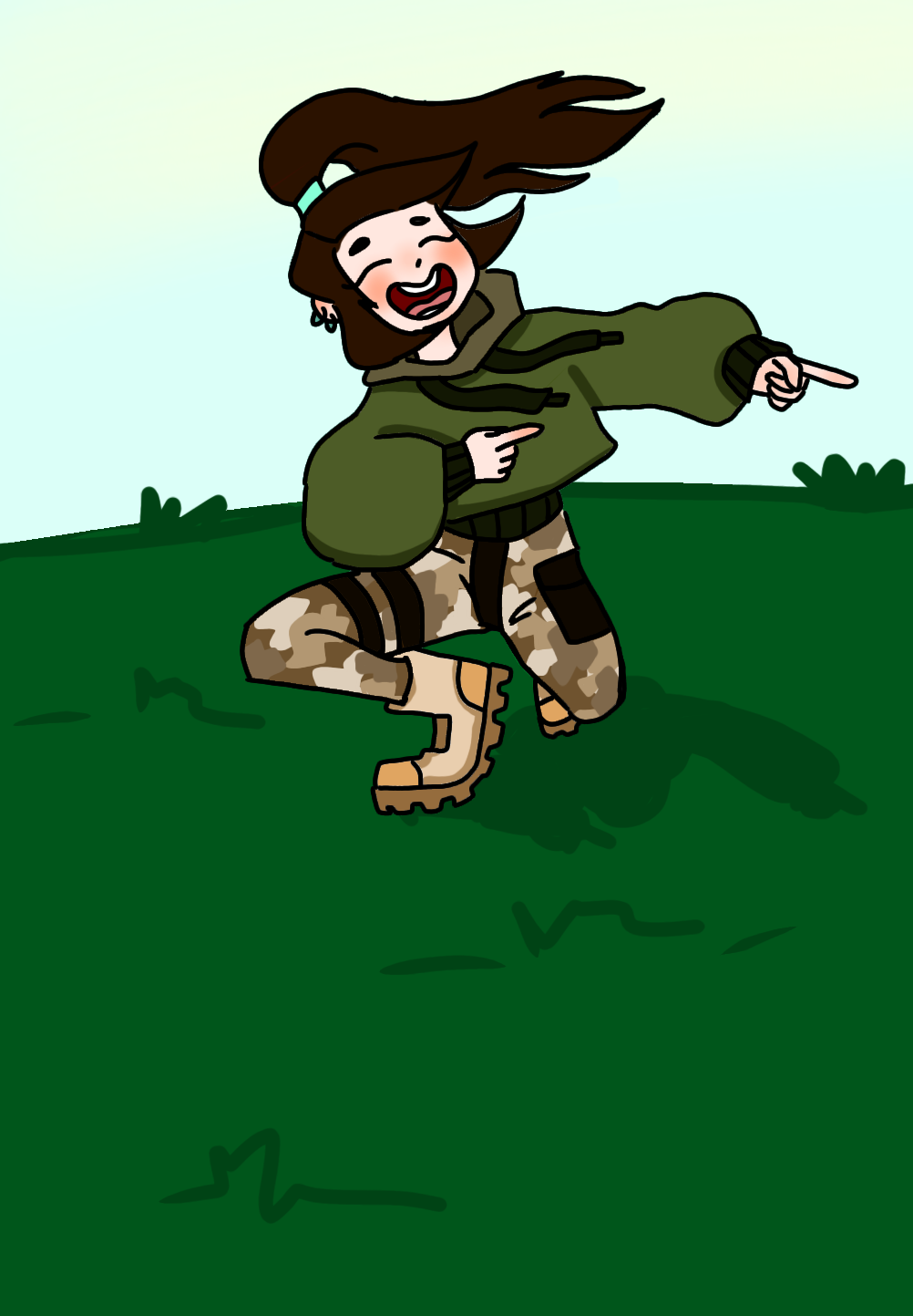 Girl in camo - ibisPaint