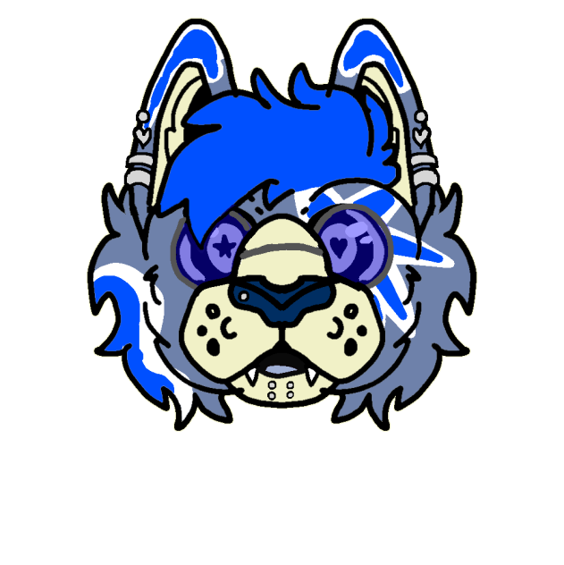 Blues The Wolf (head only) - ibisPaint
