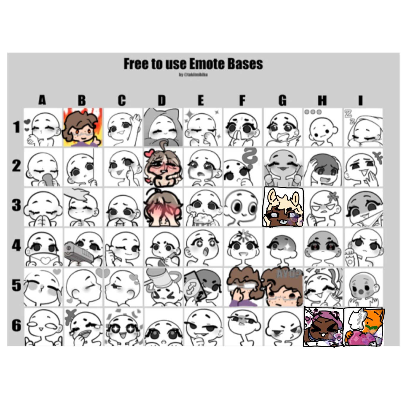 emote bases - ibisPaint