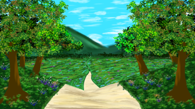 road to the mountain - ibisPaint