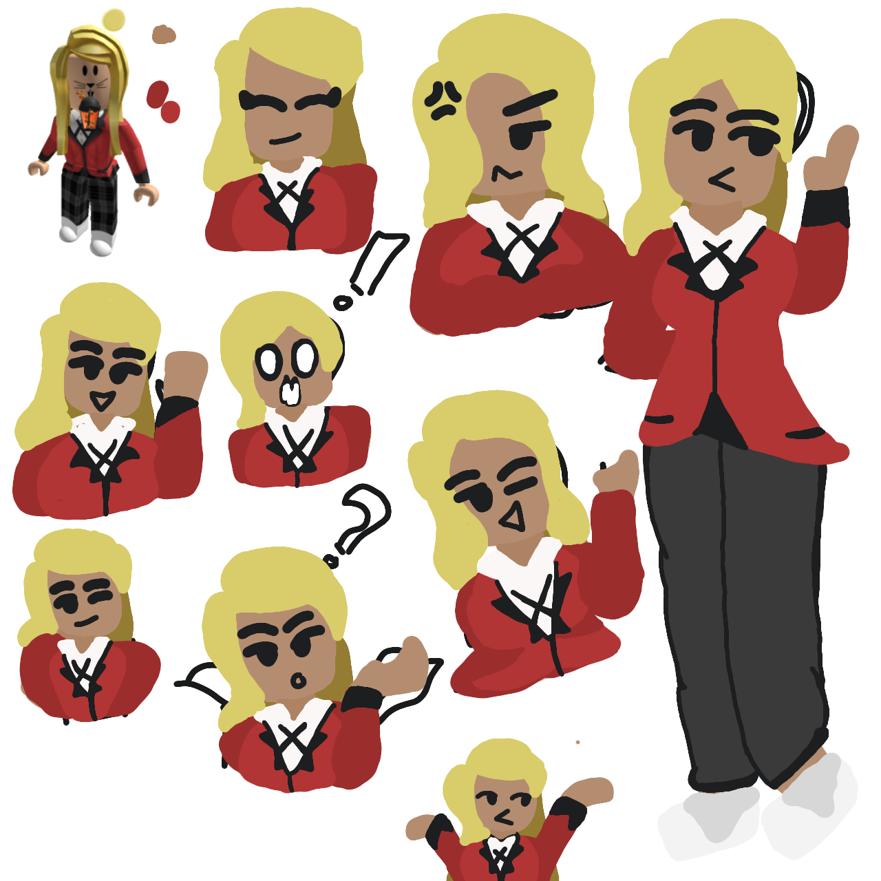 emotions of my Roblox character - ibisPaint