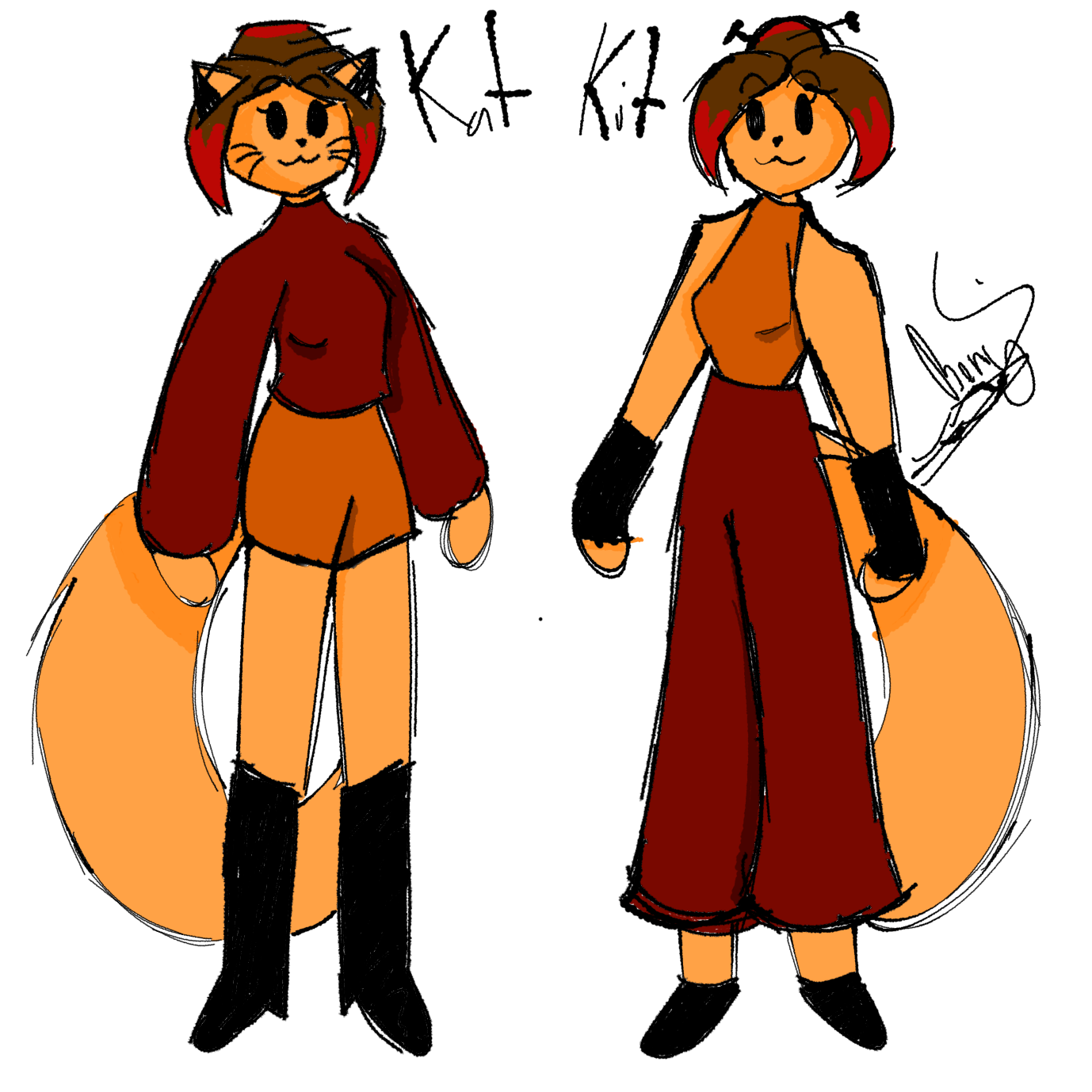 KIT AND KAT. KITKAT - ibisPaint