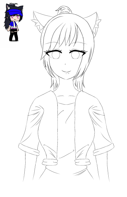 redrawing my OC (lineart) - ibisPaint