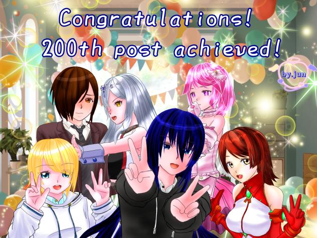 Congratulations! Achieved 200 posts - ibisPaint