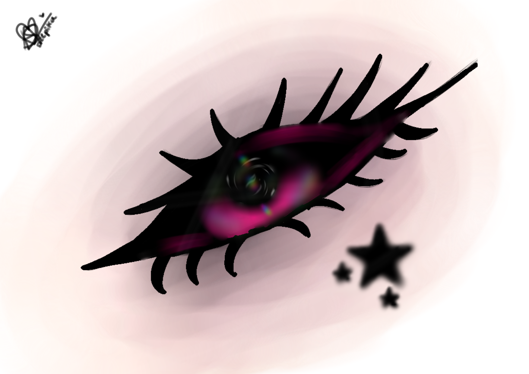 Pink demon eye - ibisPaint