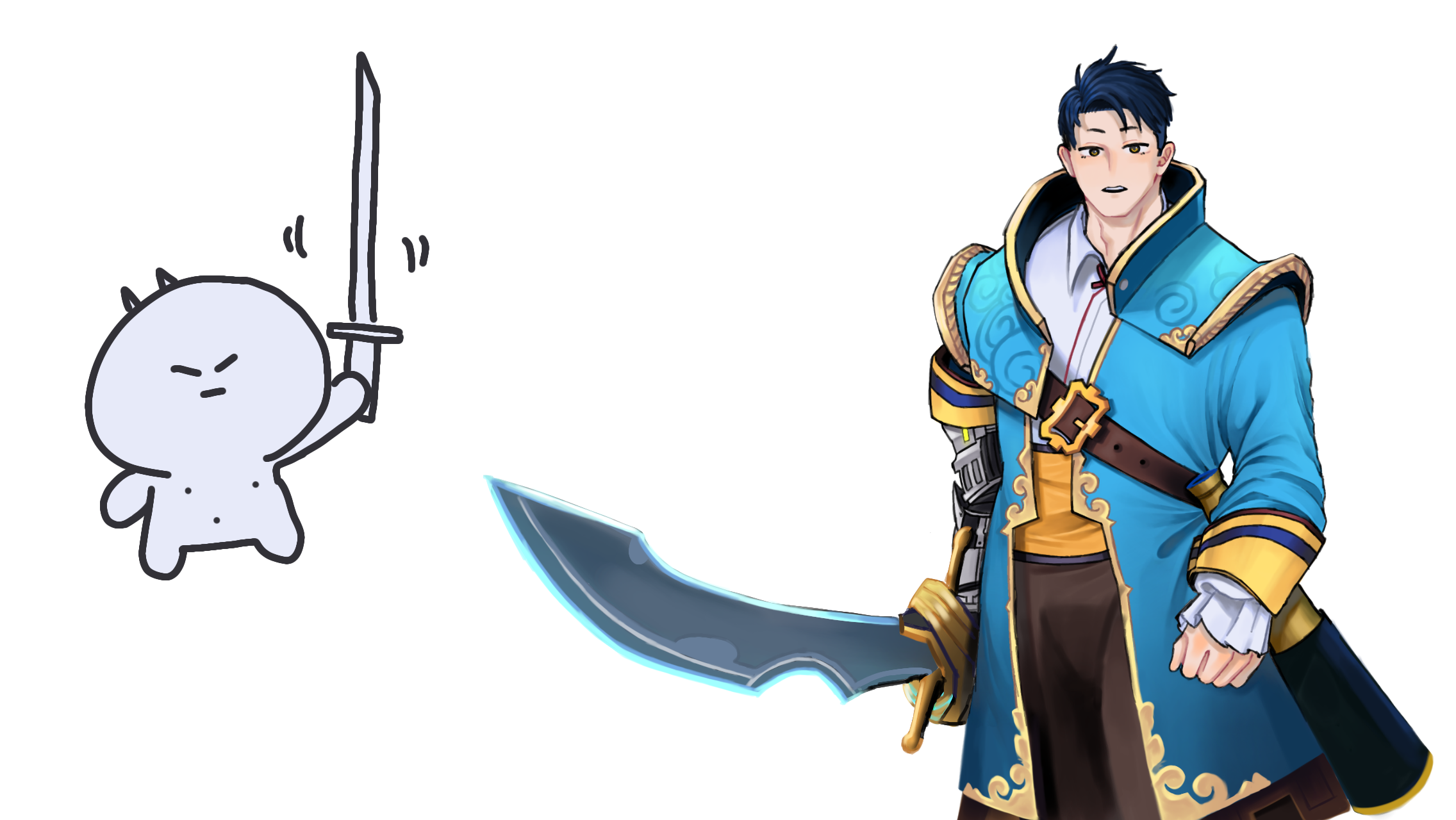 Fanart Antaka Vtuber in Kunkka's suit - ibisPaint