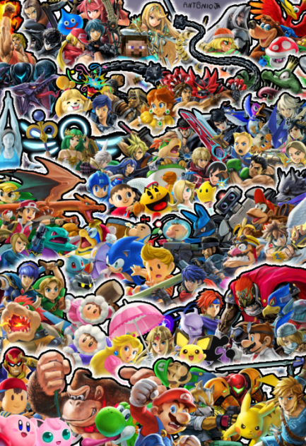 SSBU Poster Everyone Is HERE!!! NEW!!! - ibisPaint