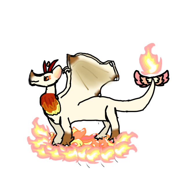 Kayna the Sandwing lives in a volcano - ibisPaint