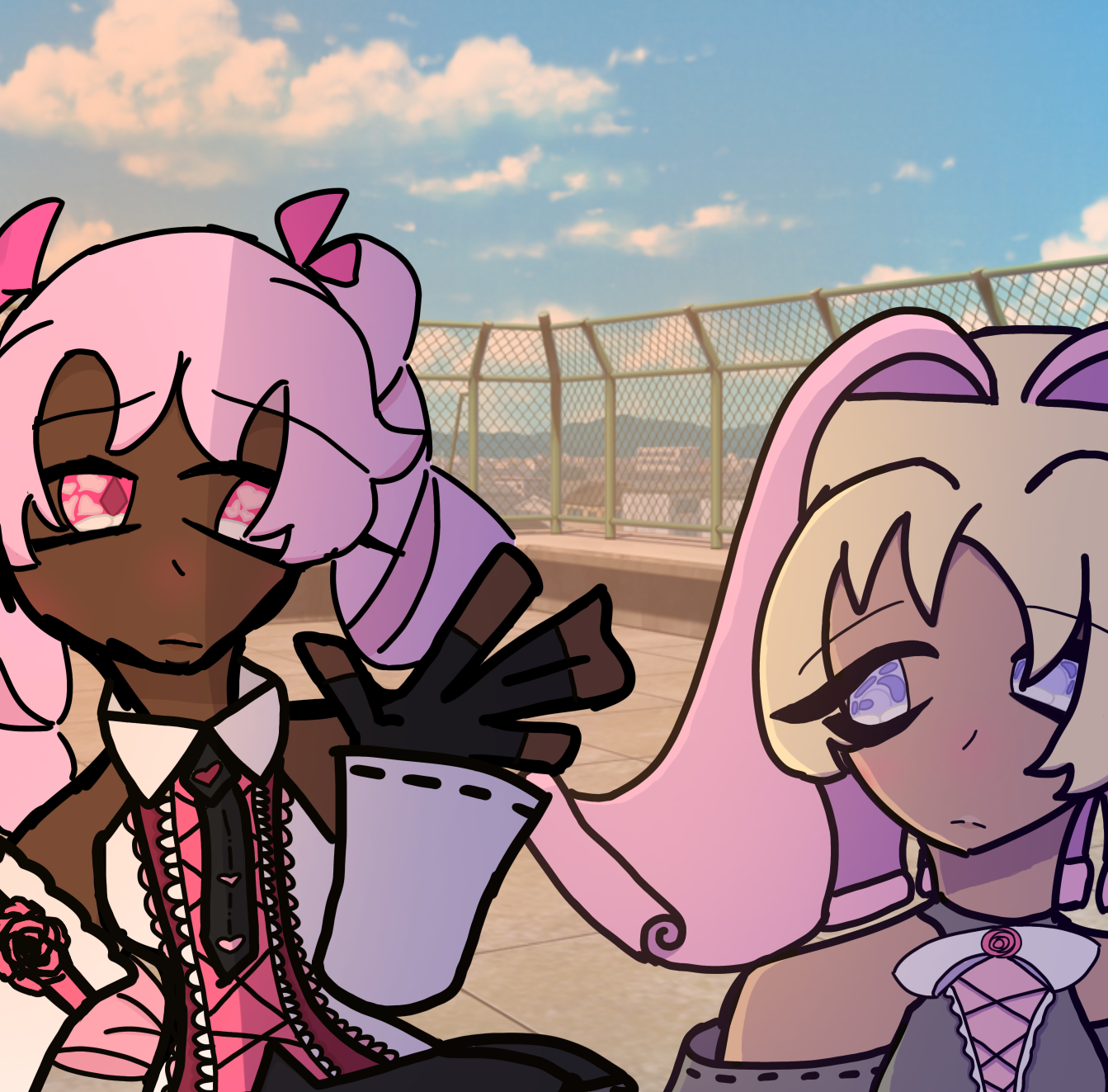 School rooftop - ibisPaint