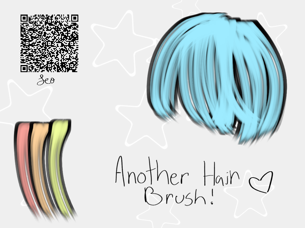 Hair Brush with Outline - ibisPaint