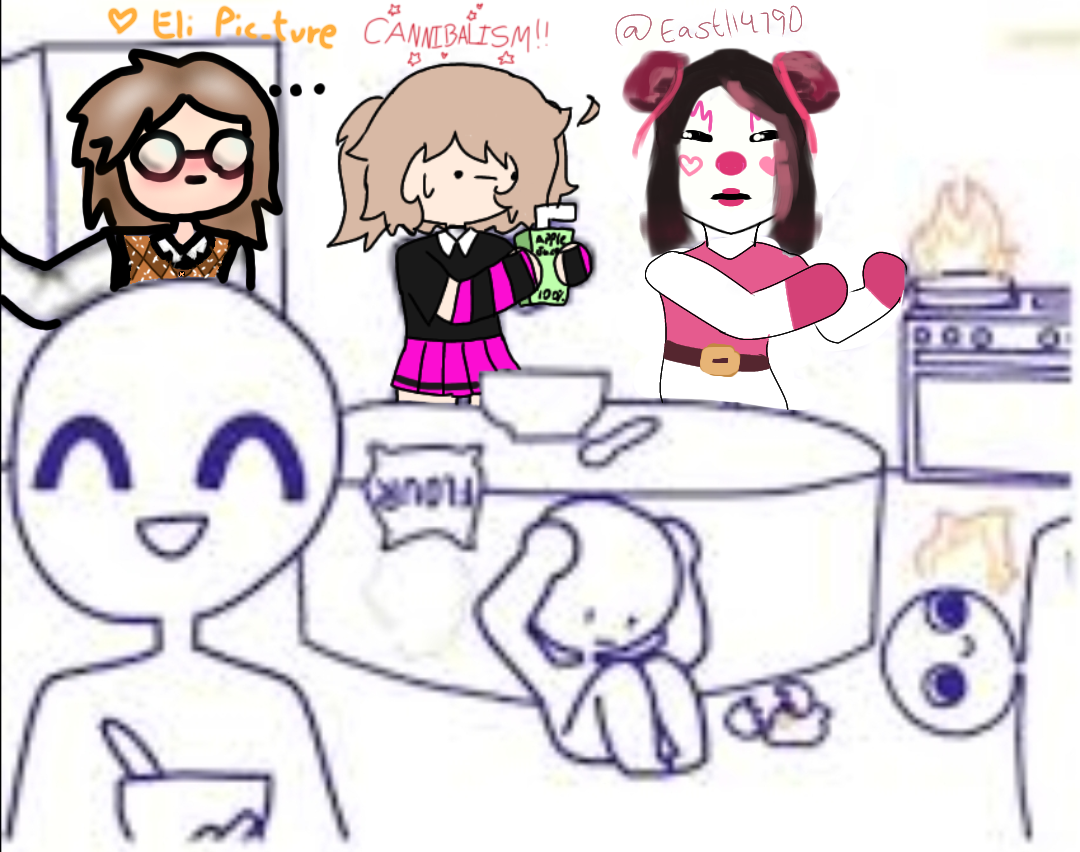 Collab with Eli picture and Cannibalism - ibisPaint