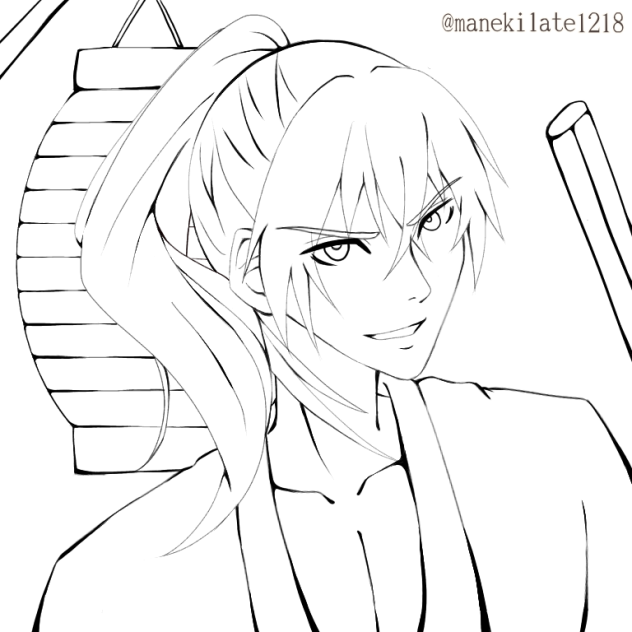 SAMURAI【線画】 - ibisPaint