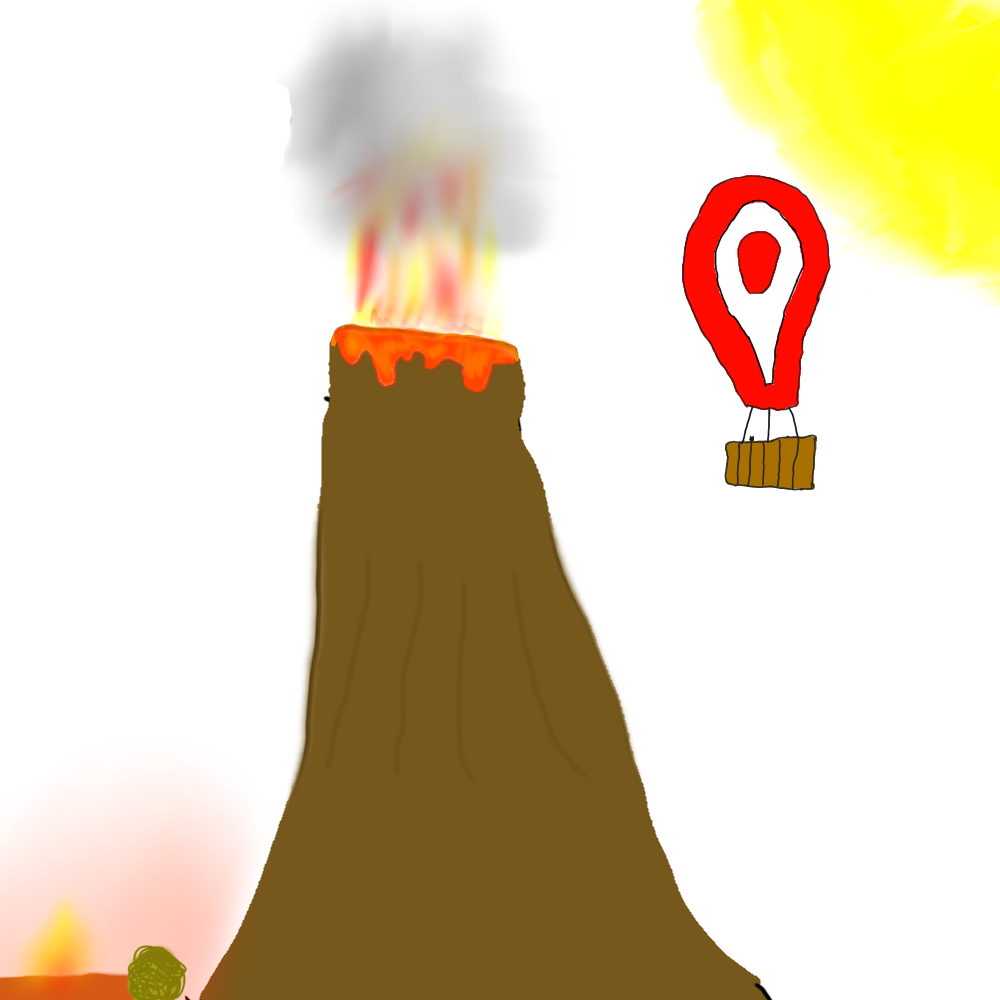 Flame volcano - ibisPaint