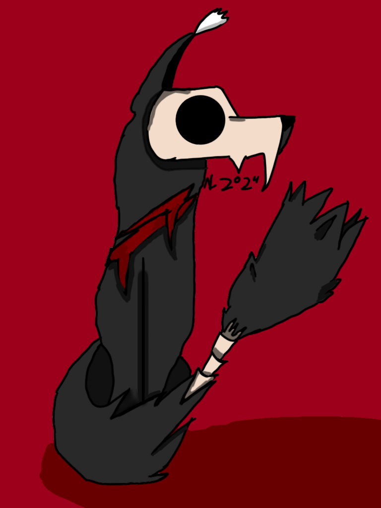 Undead skeleton wolf - ibisPaint