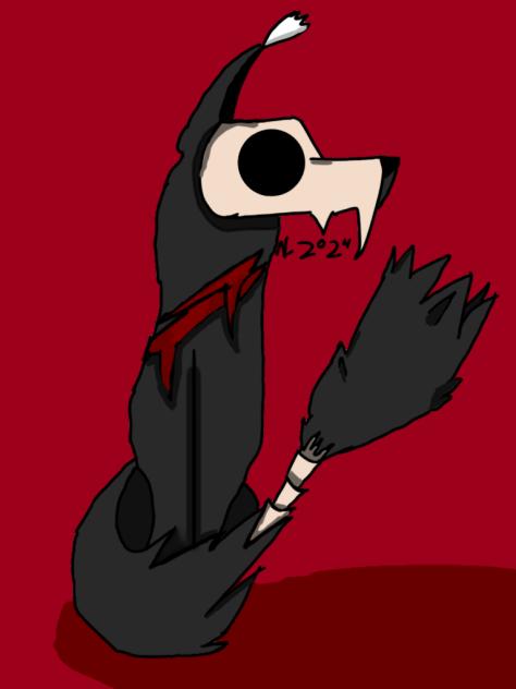 Undead skeleton wolf - ibisPaint
