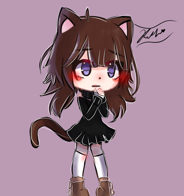 Scared as a ghost 👻.. Gacha oc - ibisPaint