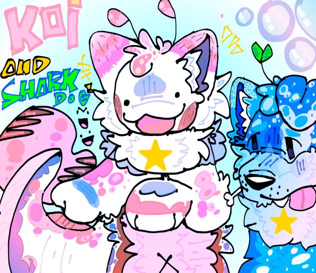 Koi and Shark Dog! - ibisPaint
