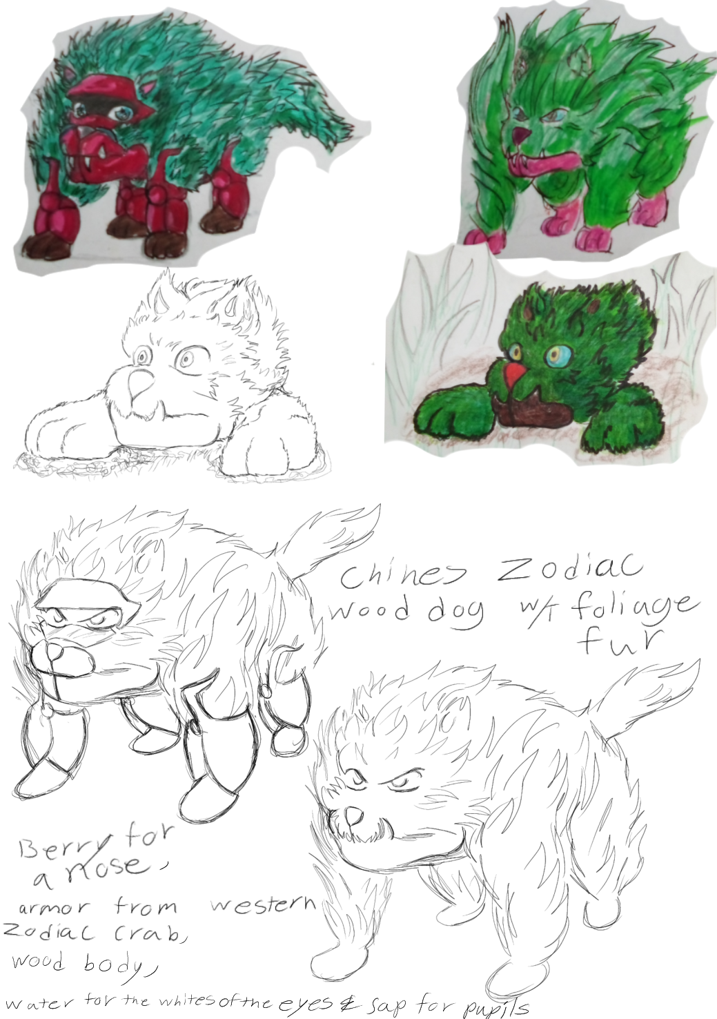 zodiac beast Chinese wood dog - ibisPaint