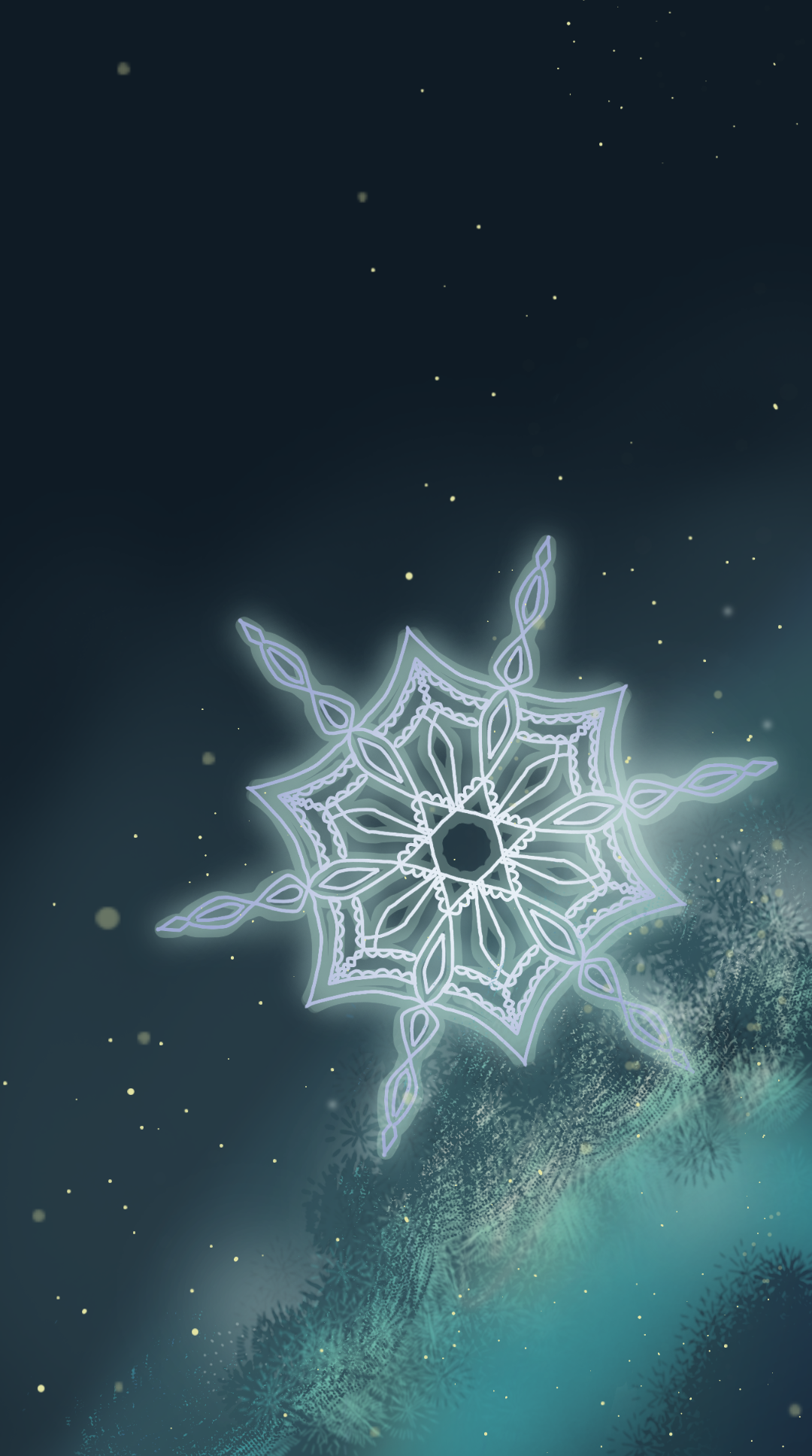 Lonely Snowflakes - ibisPaint