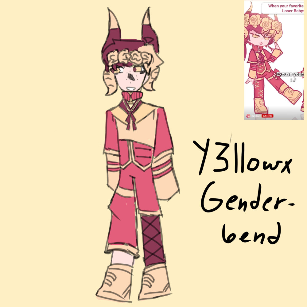 Y3llowx genderbend - ibisPaint