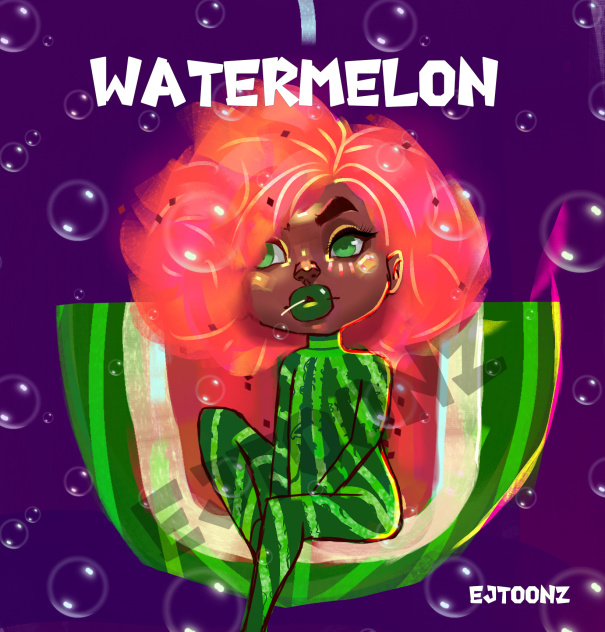 water melon girl - ibisPaint