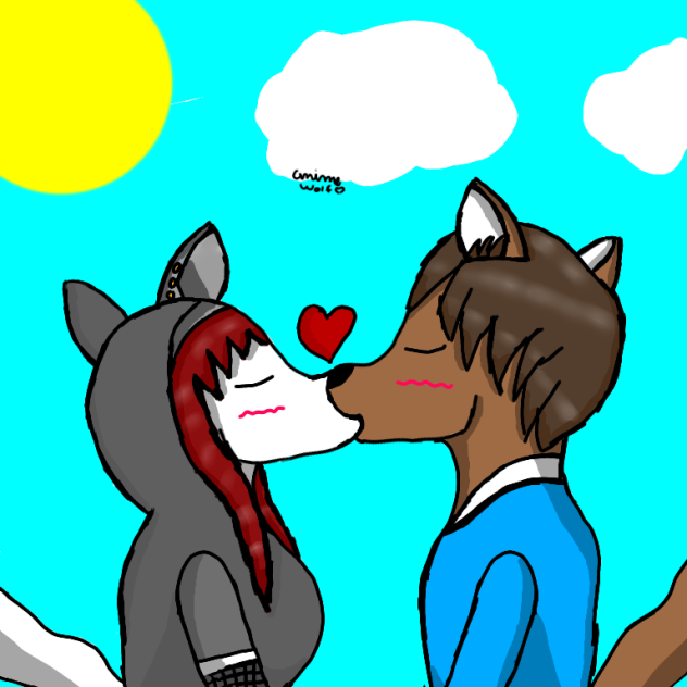 Wolf Meets Someone - ibisPaint