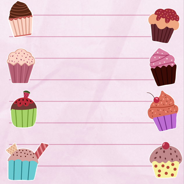 CUPCAKES NOTEPAD - ibisPaint