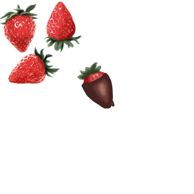 chocolate dipped strawberry - ibisPaint