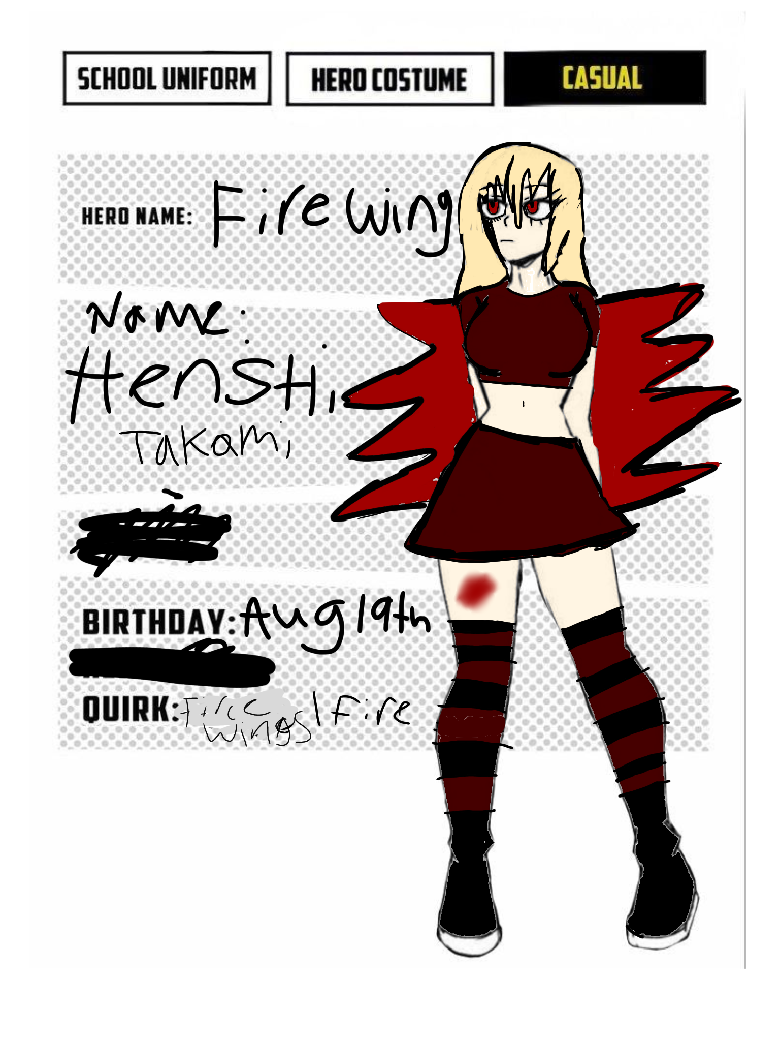 Henshi Mha oc (hawks daughter) - ibisPaint