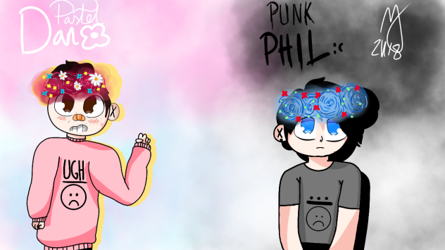 pastel Dan and punk phil - ibisPaint