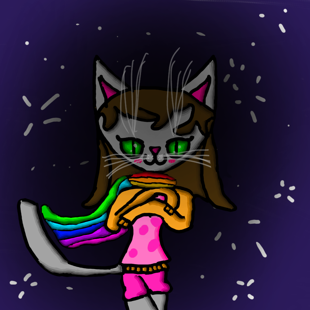 nyan cat woman - ibisPaint